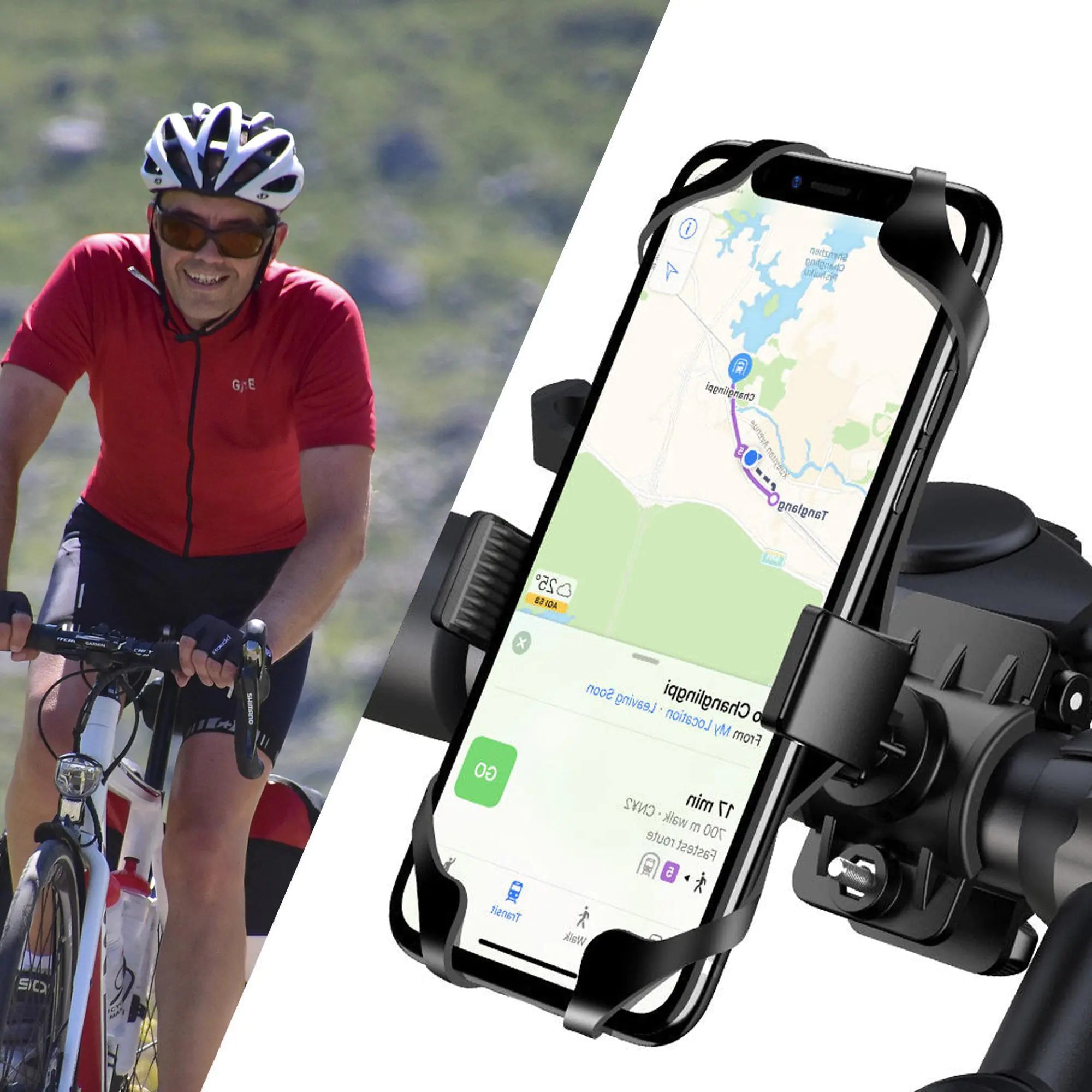 Bike Phone Mount Motorcycle Cell Phone Holder Bicycle Handlebar For iP – CraftyClicks